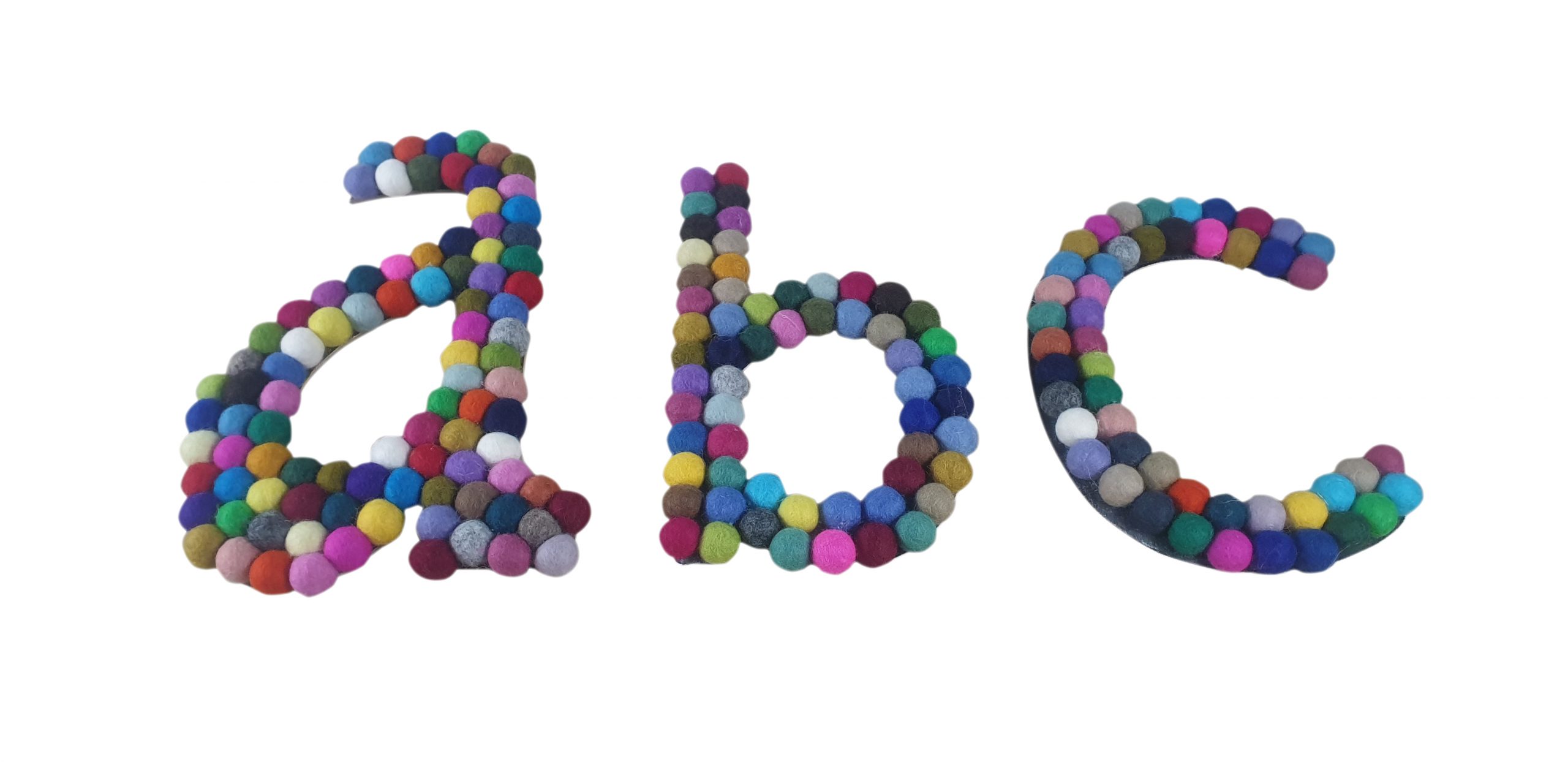 How to make felt ball letters at home - Glaciart One